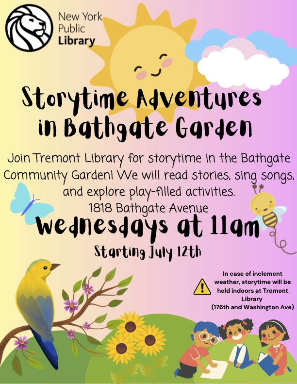 Storytime Adventures in Bathgate Garden - New York Restoration Project