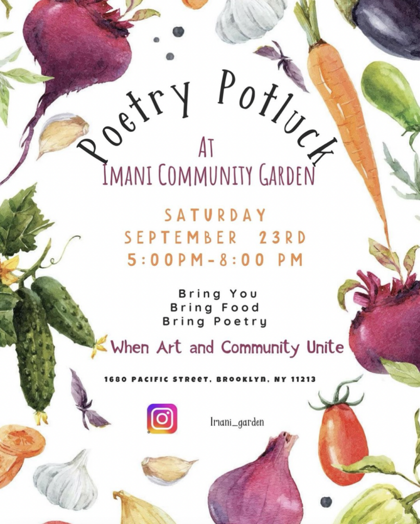 Poetry Potluck at Imani Community Garden - New York Restoration Project