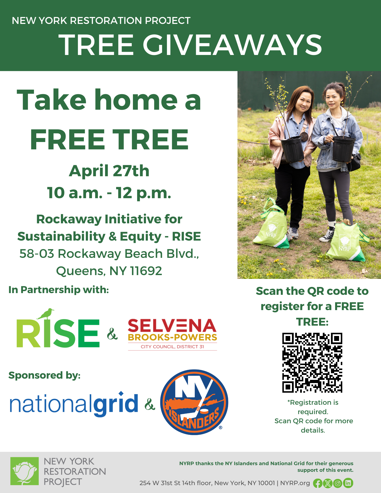 Tree Giveaway: RISE Rockaway & Council Member Selvena Brooks-Powers ...