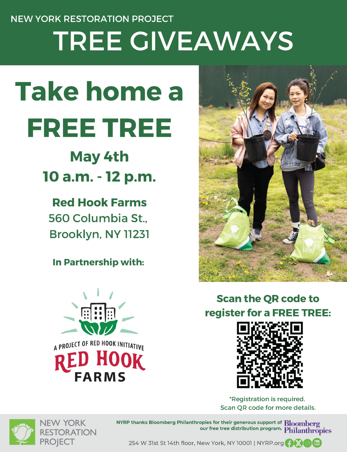 Tree Giveaway: Red Hook Farms - New York Restoration Project