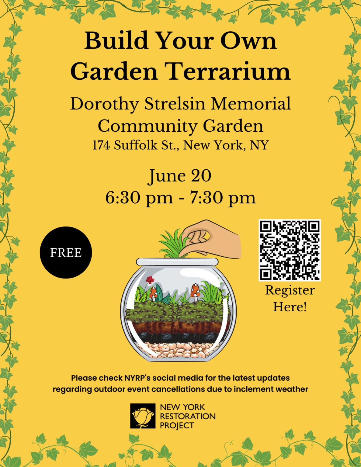 Build Your Own Garden Terrarium at Dorothy Strelsin Memorial Community ...