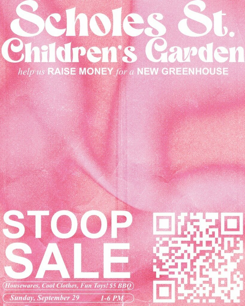 Barbecue & Stoop Sale at Scholes – Support Our Greenhouse Project ...