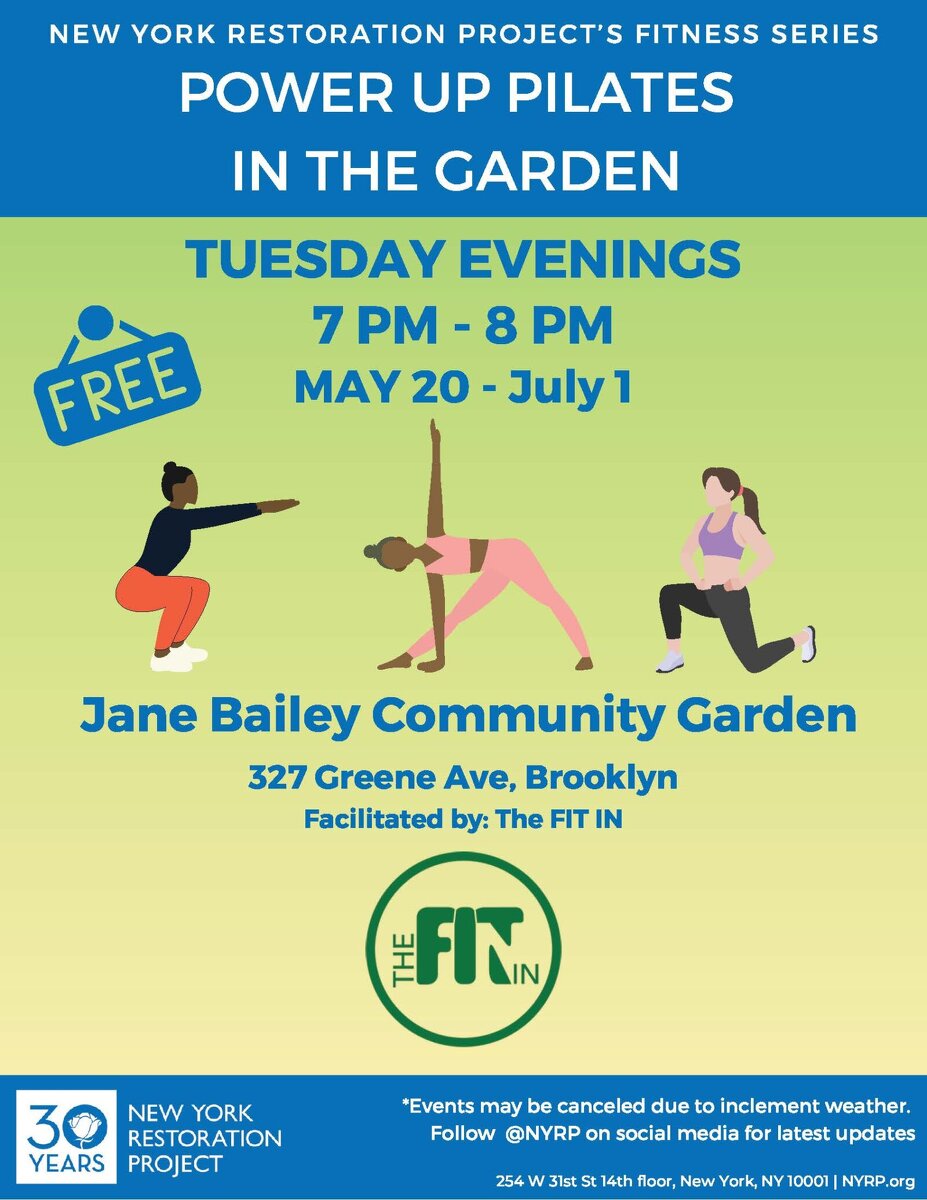 Power Up Pilates with the Fit In at Jane Bailey Memorial Garden - New ...
